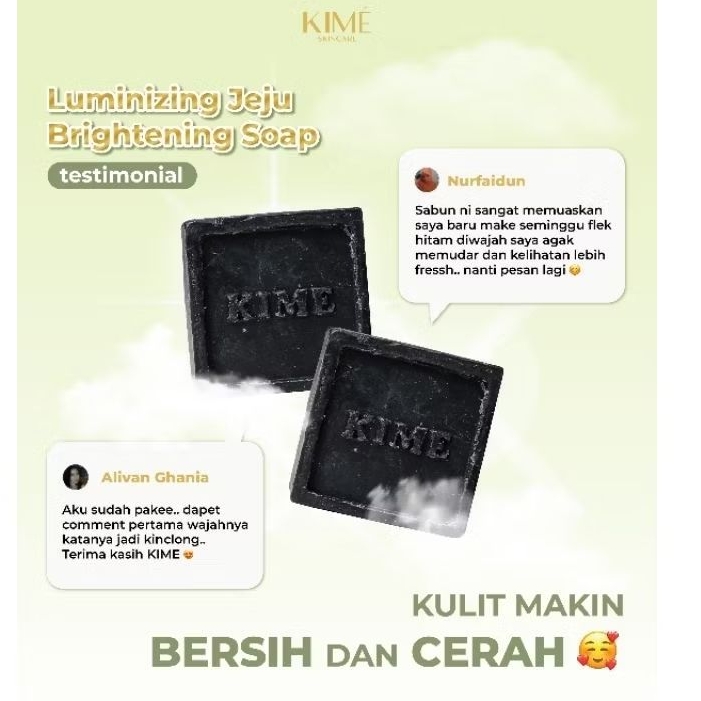 Jual KIME Glow Skin with Luminizing Jeju Brightening Soap | Shopee ...