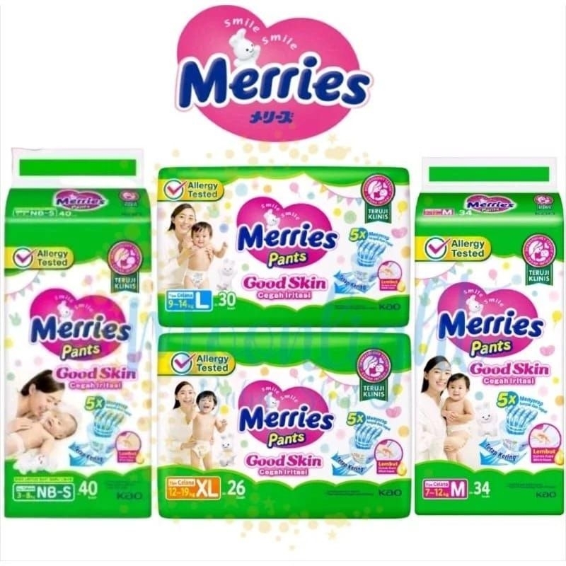 Jual Merries pampers / pampers merries NBS , M , L , XL | Shopee Indonesia