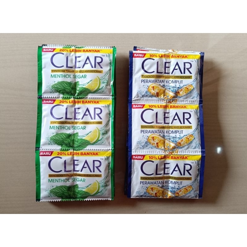 Jual SHAMPO CLEAR SACHET 1 RENCENG ISI 12 PASANG (24 PC) | Shopee Indonesia