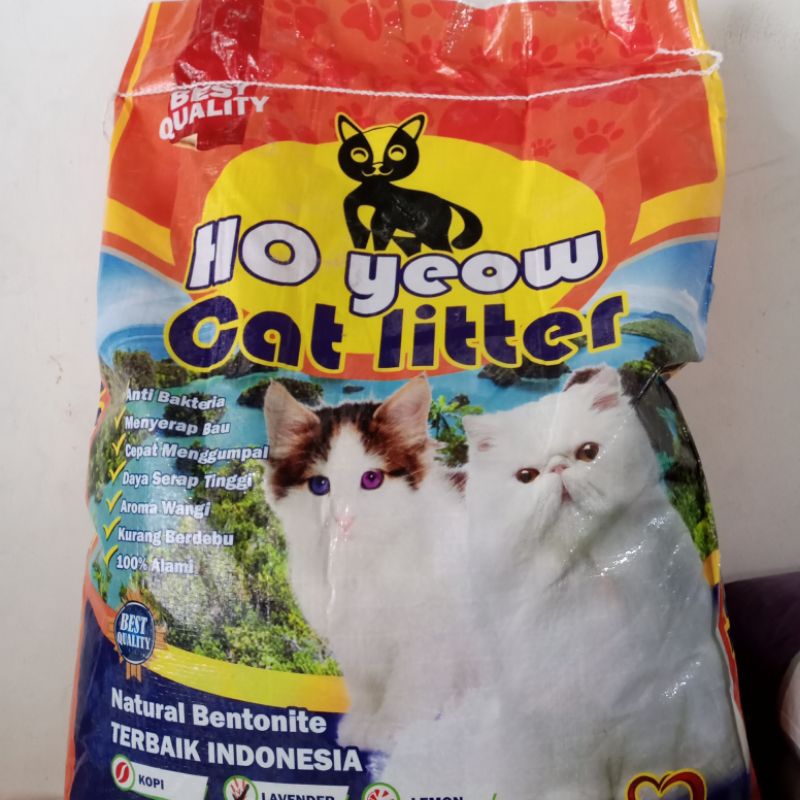 Jual Pasir Ho Yeow 25 Liter pasir kucing Gumpal wangi | Shopee Indonesia