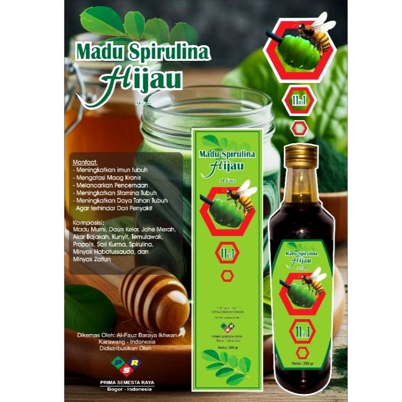 Jual MADU HIJAU ALFAUZ PRIMA HERBAL ORIGINAL 390 ml | Shopee Indonesia