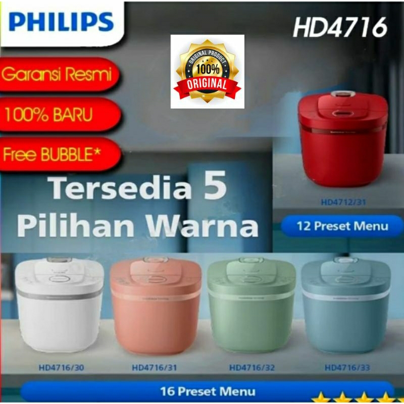 Jual Philips Digital Rice Cooker Magicom Penanak Nasi HD4716 1,8L 3000 ...