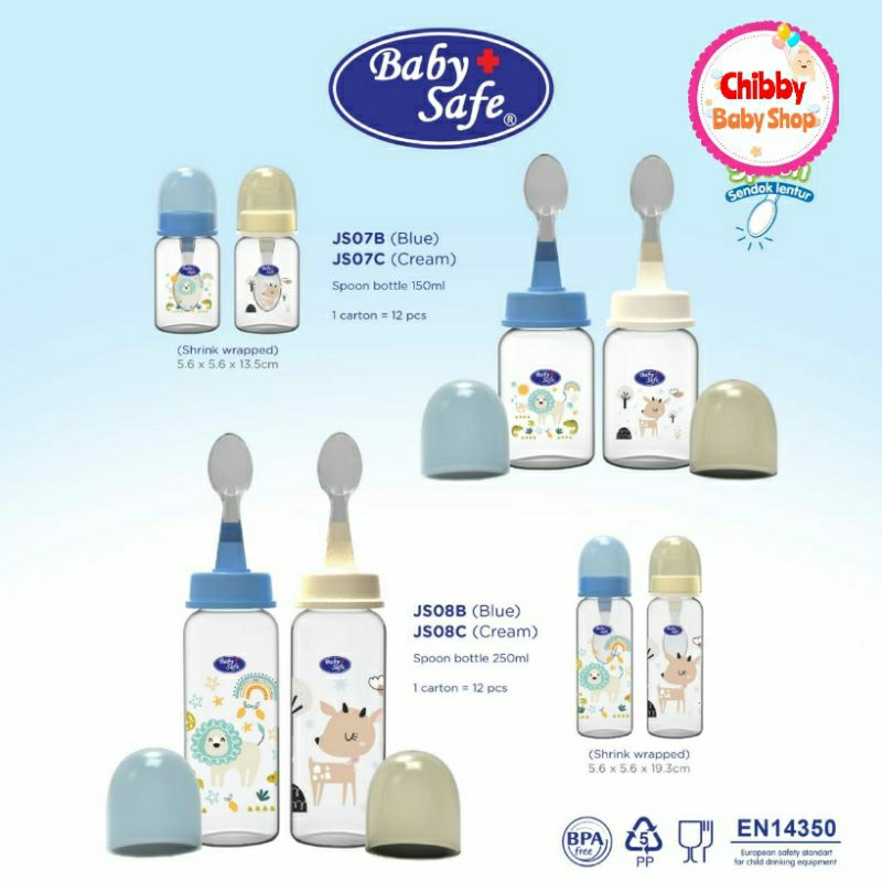 Jual BABY SAFE 2IN1 Botol dan Sendok 125ml dan 250ml | Shopee Indonesia