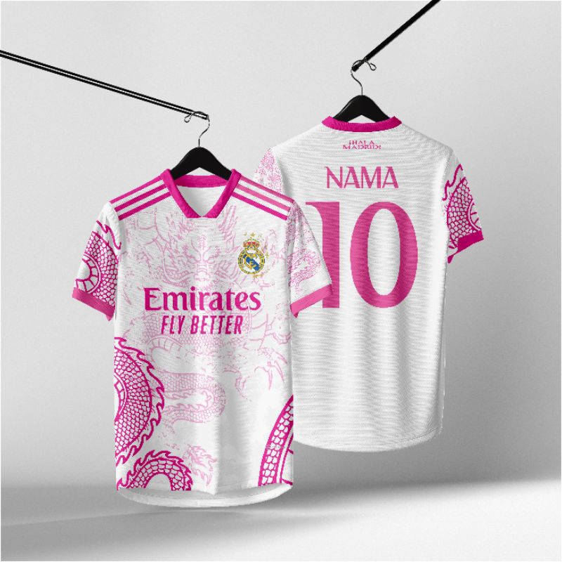 Jual JERSEY REAL MADRID NAGA 2024 PINK VERSION FULL PRINTING GRATIS NAMA DAN NOMOR PUNGGUNG ...
