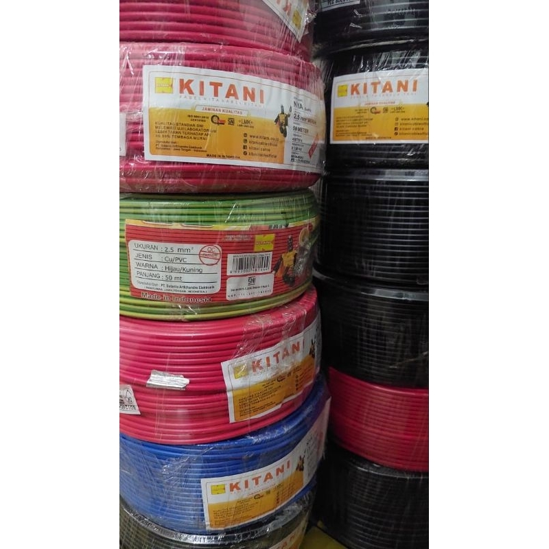 Jual kabel Kitani_NYA 2.5 mm² tembaga kawat 50meter | Shopee Indonesia