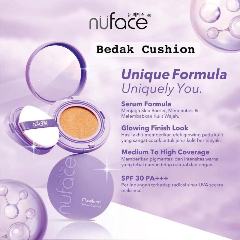 Jual NUFACE Flawless Serum Cushion with SPF 30 PA+++ Medium to High ...