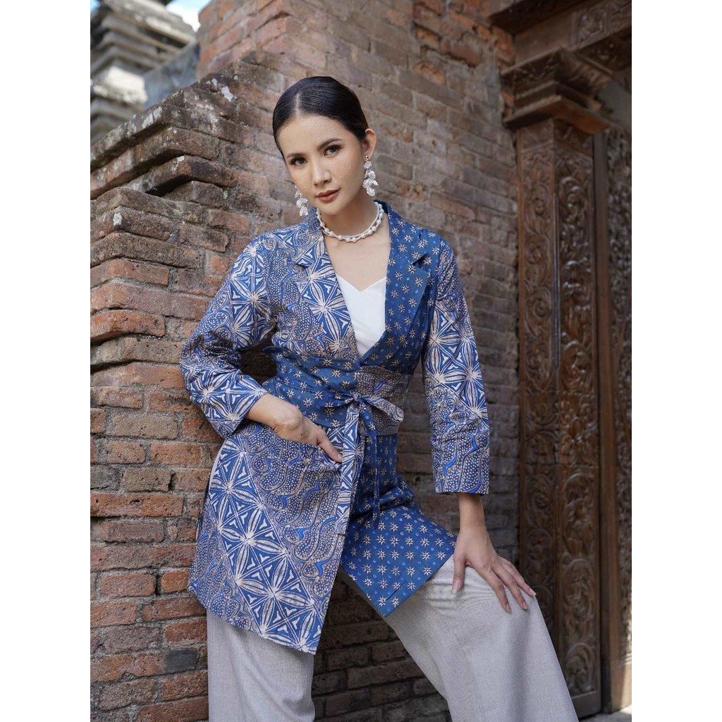 Jual MARGARIA BATIK - Blazer Rhita - Outer Batik Tulis Wanita - Citra ...