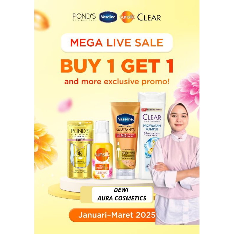 Jual PONDS / SUNSILK / VASELINE / CLEAR SPECIAL PROMO LIVE | Shopee ...