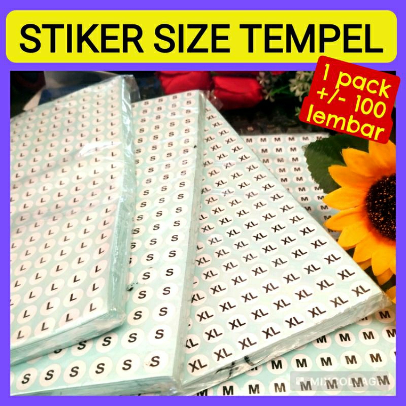 Jual Sticker Size Tempel Custom 100 lembar 1 pack | Shopee Indonesia