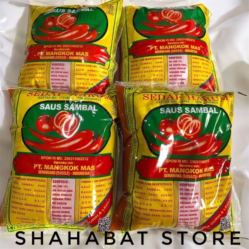 Jual Saos Sambal Sedap Harum Cap Mangkok Mas 630ml-Sambal-Saos Bakso ...