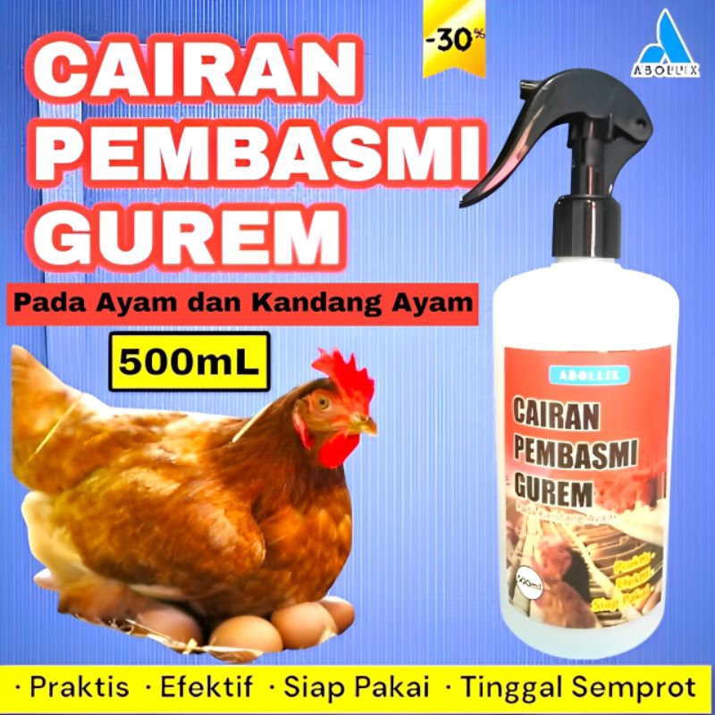 Jual SPRAY OBAT GUREM || CAIRAN PEMBASMI KUTU GUREM PADA AYAM DAN ...