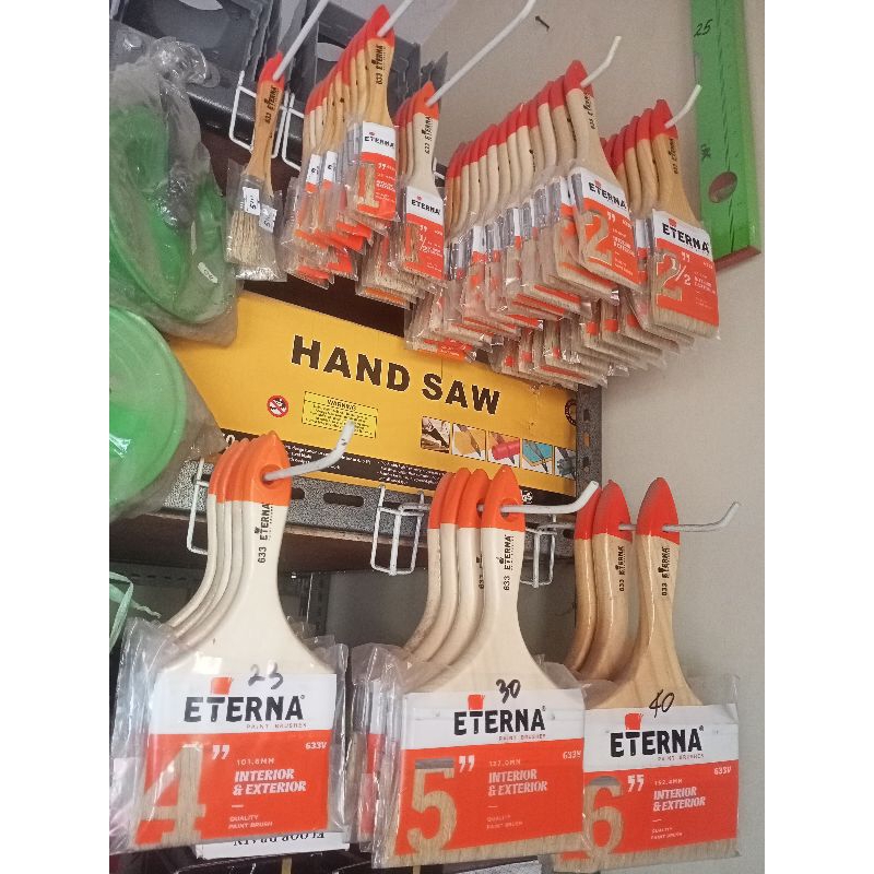 Jual Kuas cat merk Eterna 1 inchi utk tembok, kayu dan besi gagang kayu ...