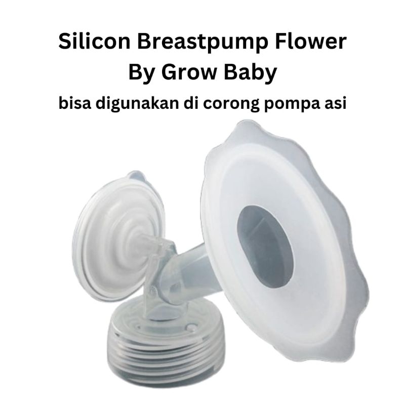 Jual [Grow Baby] Silicon Breastpump Flower - Silicon Pad Corong Pompa ...