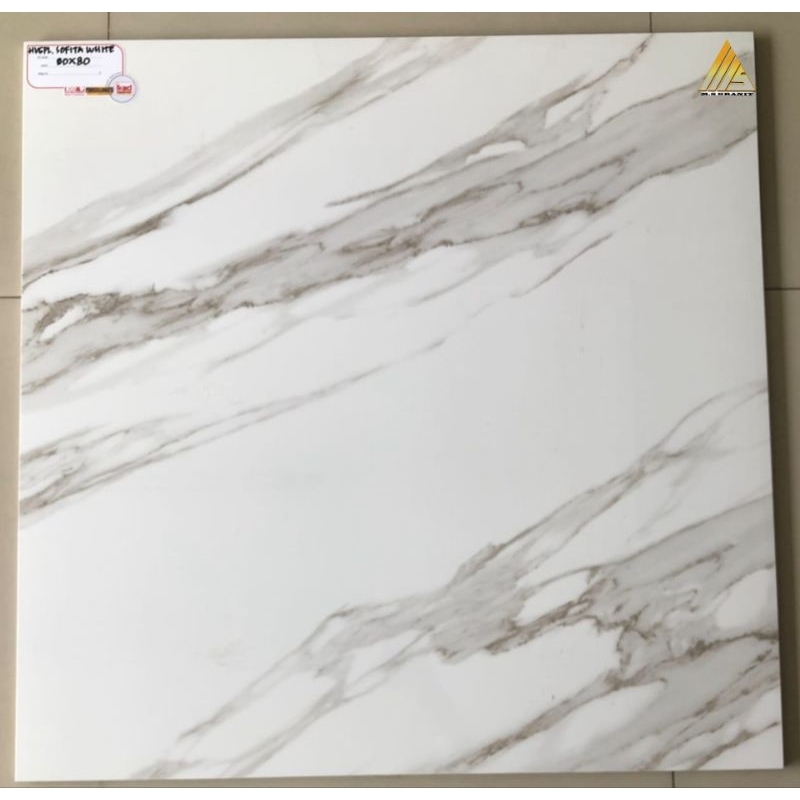 Jual Granit 80x80 Ikad HVGPL Sofita White | Shopee Indonesia