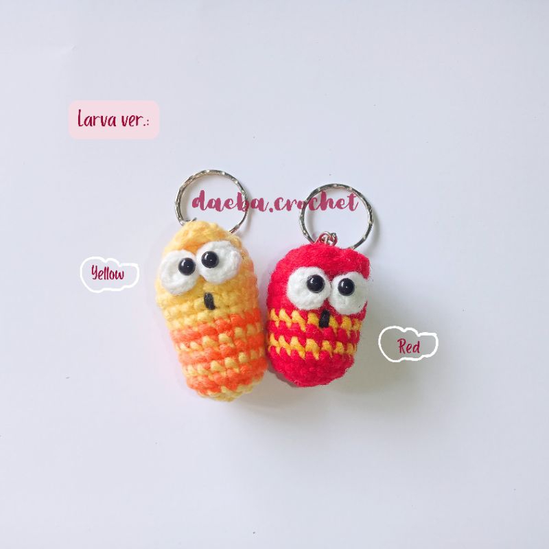 Jual Keychain crochet amigurumi Larva ver. | Shopee Indonesia