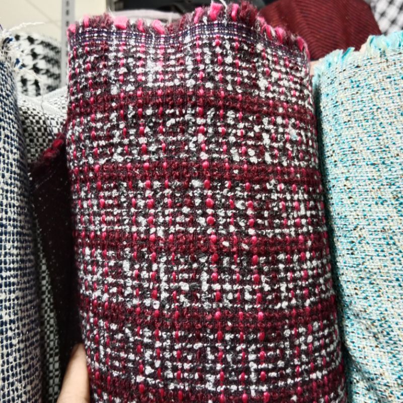 Jual bahan kain tweed /wol akcrilik per(50cm, 1/2mtr) | Shopee Indonesia
