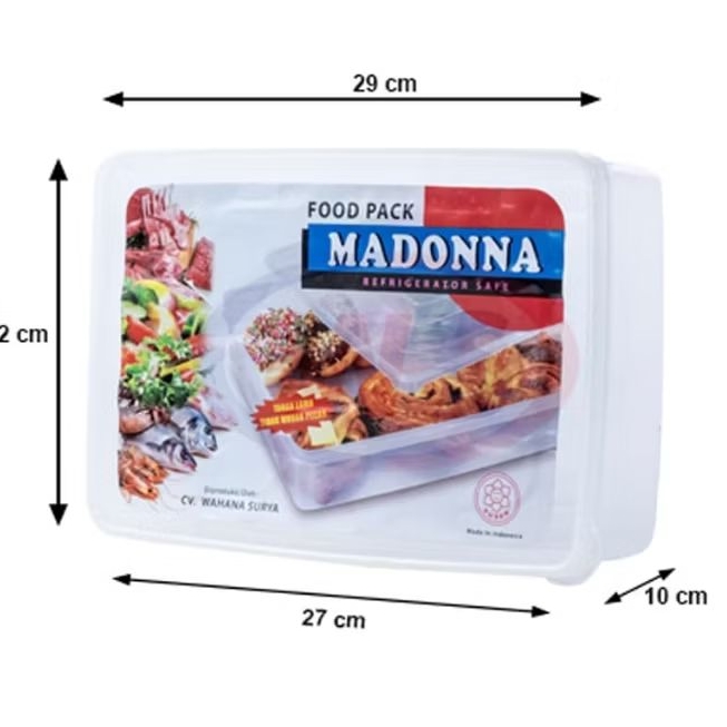 Jual Kotak Makan Plastik Bening Madonna 15200 / Container Box Jumbo Kue ...