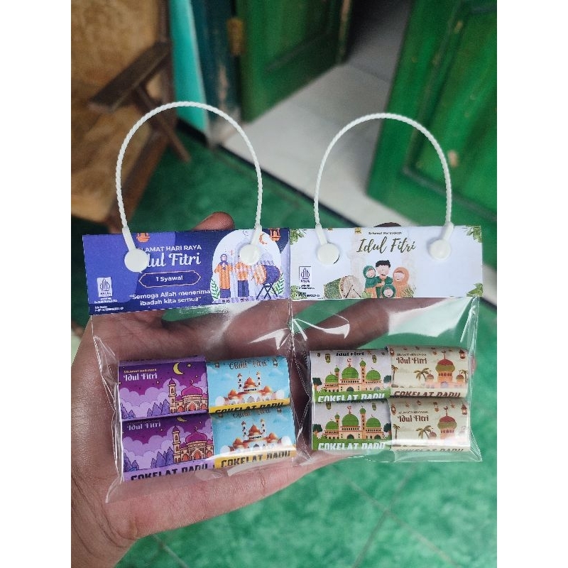 Jual Cokelat Tenteng Dadu Mini Bar Tema Idul Fitri isi 4pcs | Shopee ...