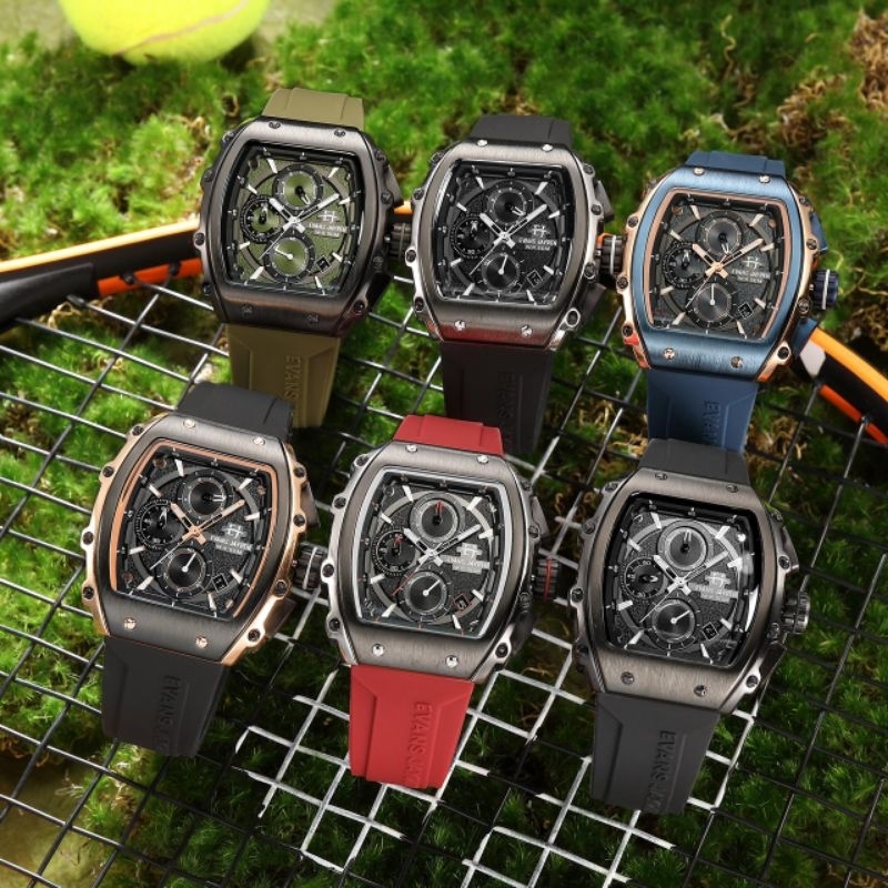 Jual BIG PROMO !! JAM TANGAN PRIA EVANS JAYDEN EJ 9599 AD STRAP RUBBER ...
