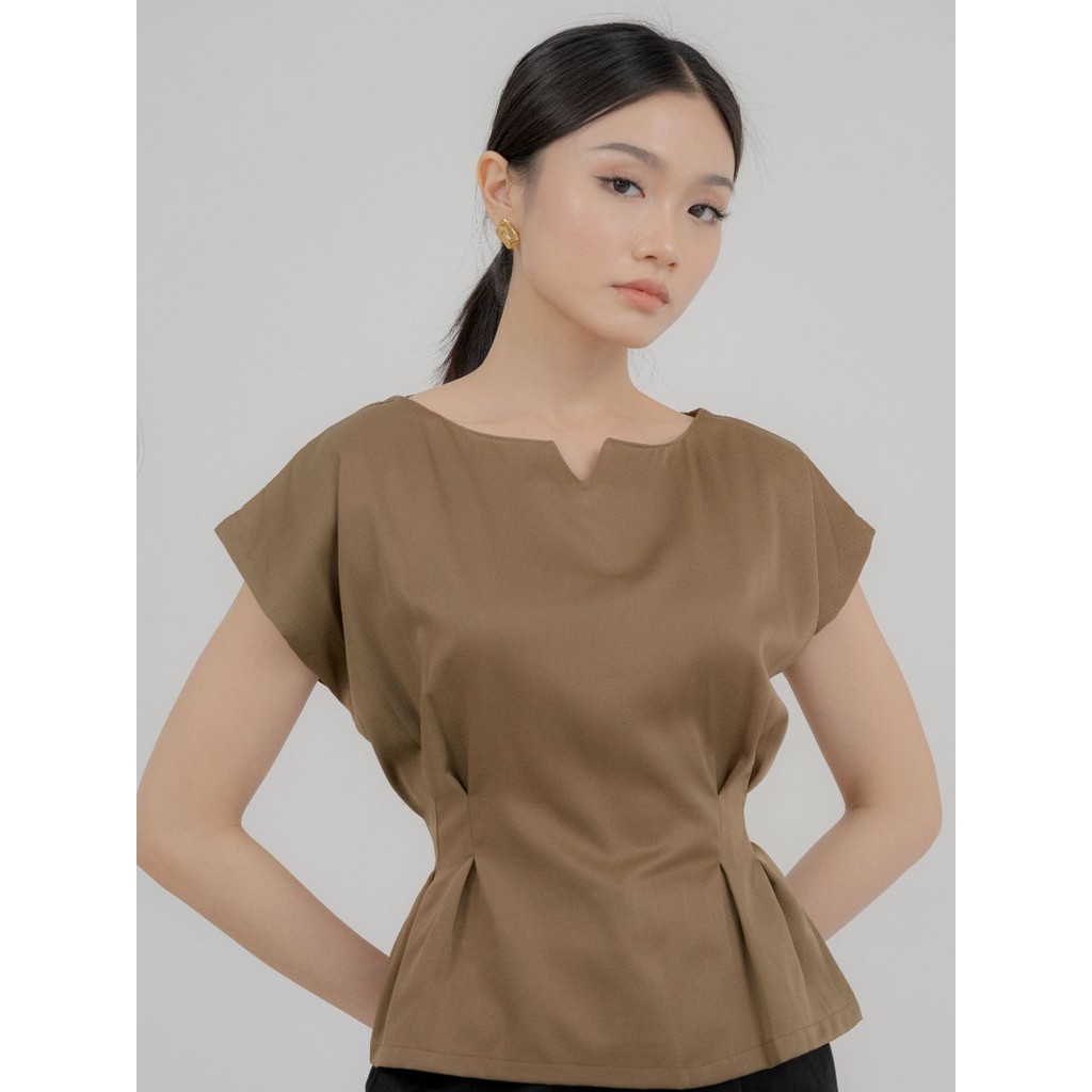 Jual Emily Blouse | Blouse Wanita Tangan Pendek | K.1285 | Shopee Indonesia
