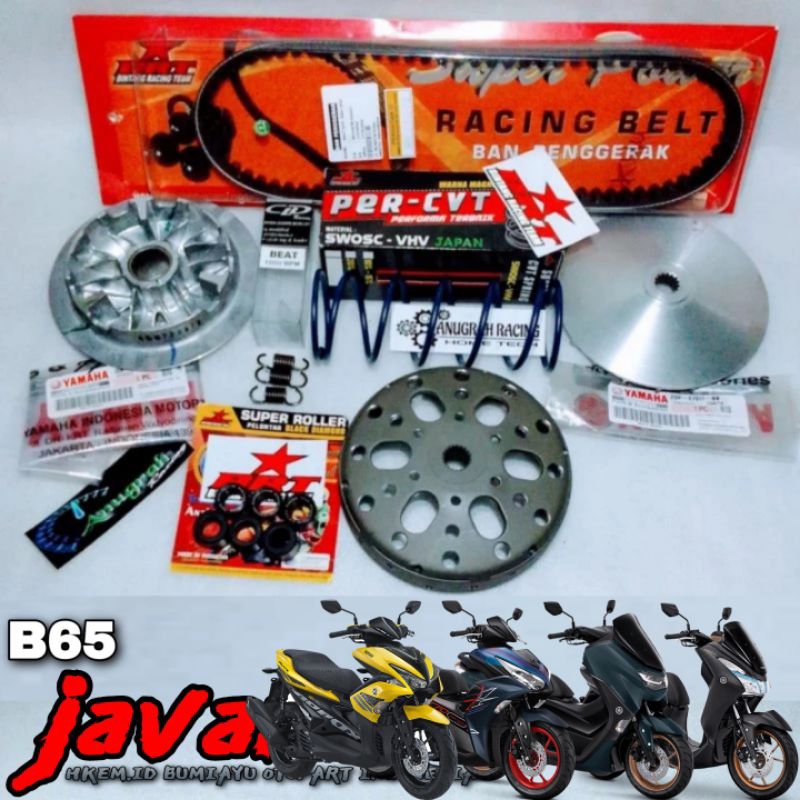 Jual PAKET CVT BRT KIRIAN NMAX NEW PULLEY 13.8° AEROX LEXI NVX 155 B65 ...