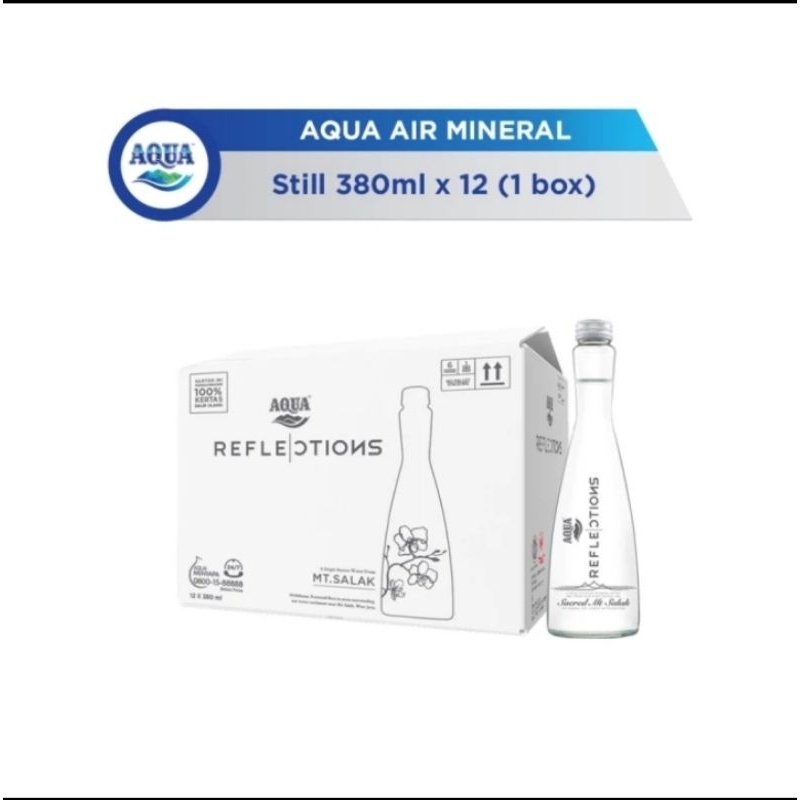 Jual Aqua Reflection Mineral Water (380ml x 12 Botol) | Shopee Indonesia