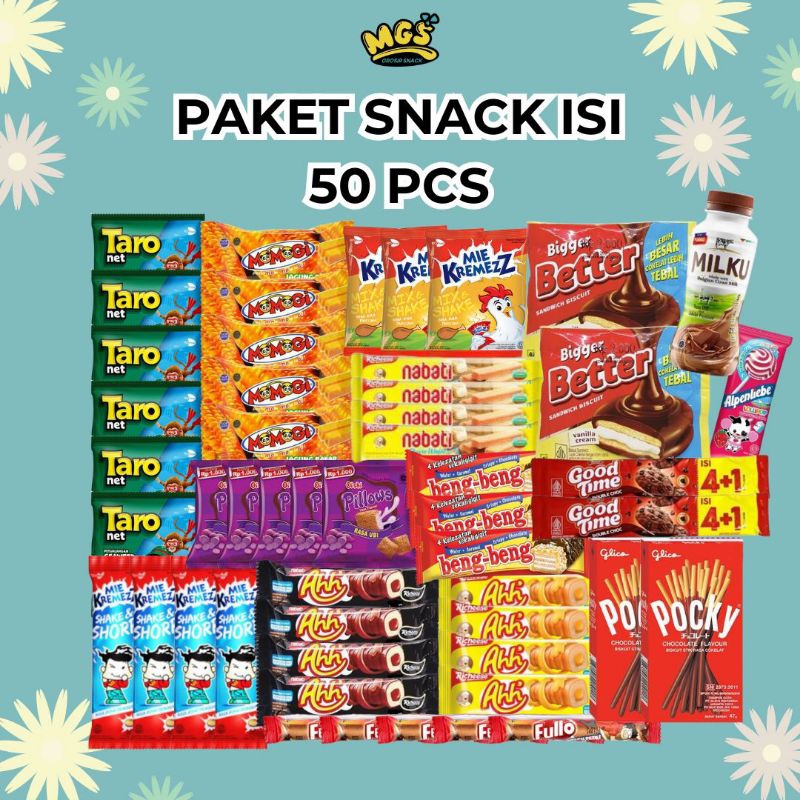 Jual paket jajan snack isi 50 pcs murah | Shopee Indonesia