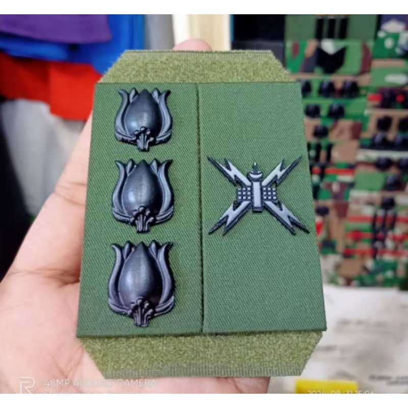 Jual Pangkat Kerah PDL Kolonel + Korps CHB Terbaru Logam Timbul ...