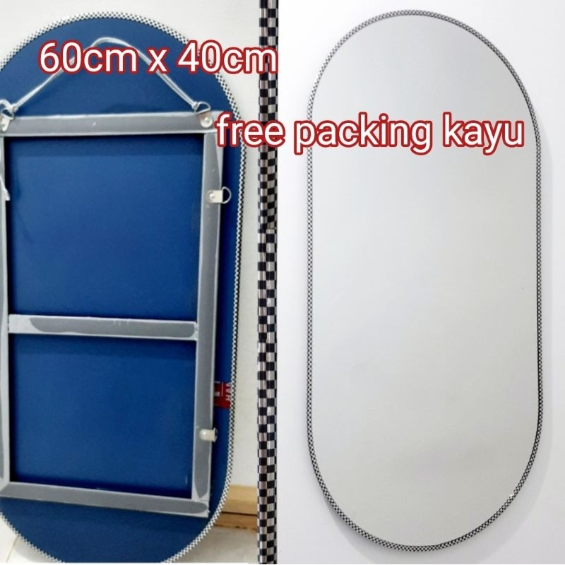 Jual cermin dinding cermin oval / cermin full body | Shopee Indonesia