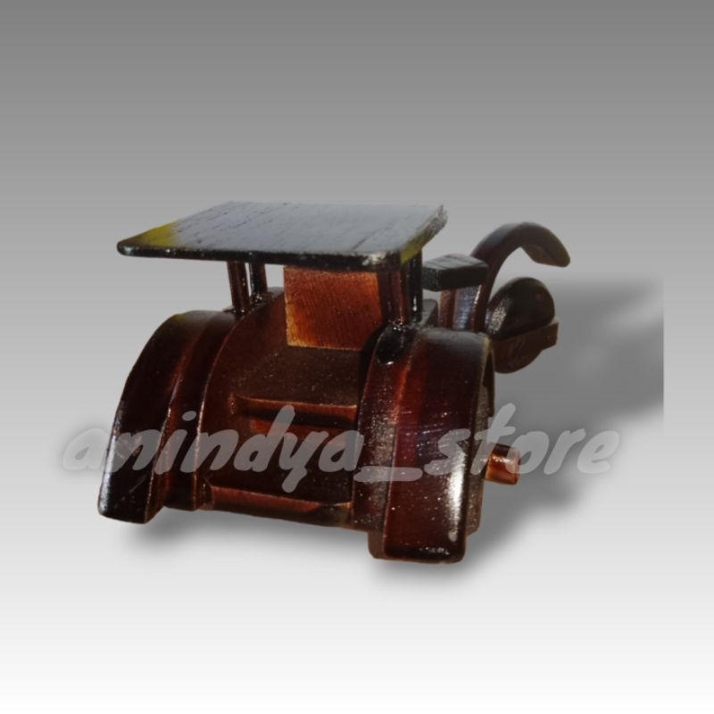 Jual miniatur becak kayu souvenir hiasan koleksi | Shopee Indonesia