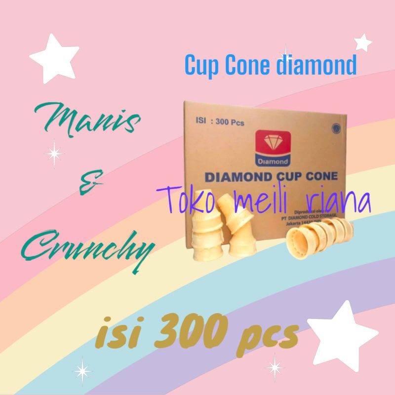 Jual cone diamond isi 300 pcs cup cone diamond contong eskrim | Shopee ...