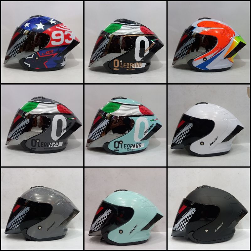 Jual HELM JS ARMOR SINGLE VISOR HALF FACE | Shopee Indonesia