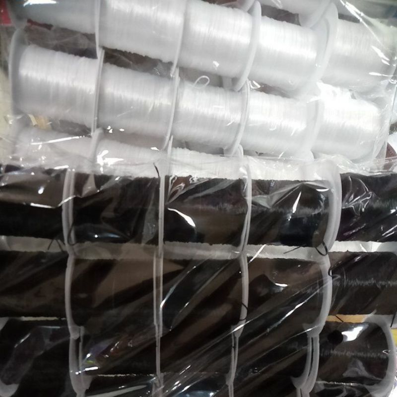 Jual senar serat senar elastis senar gepeng 1 pak (isi 25 rol) | Shopee ...