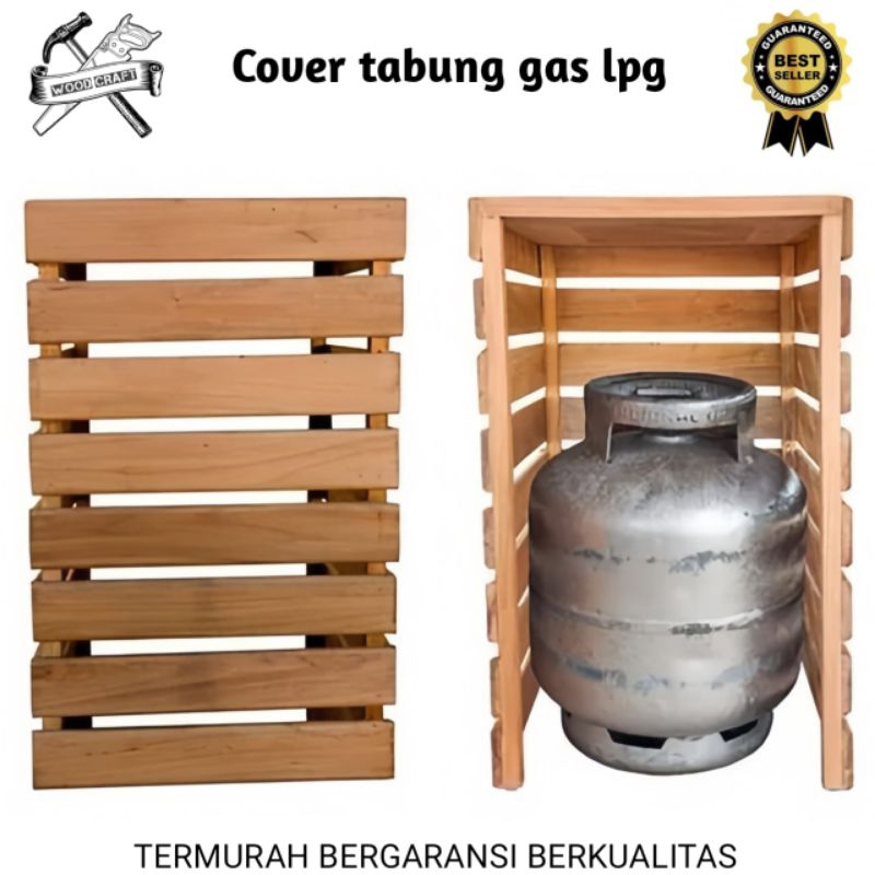 Jual cover tabung gas lpg peti penyimpanan kayu penutup tabung gas ...