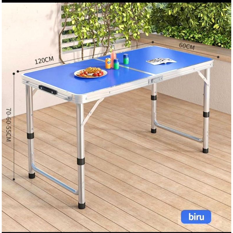 Jual Meja Lipat Koper Hpl Meja Serbaguna Meja Lipat Portable Meja Kaki Bulat | Shopee Indonesia