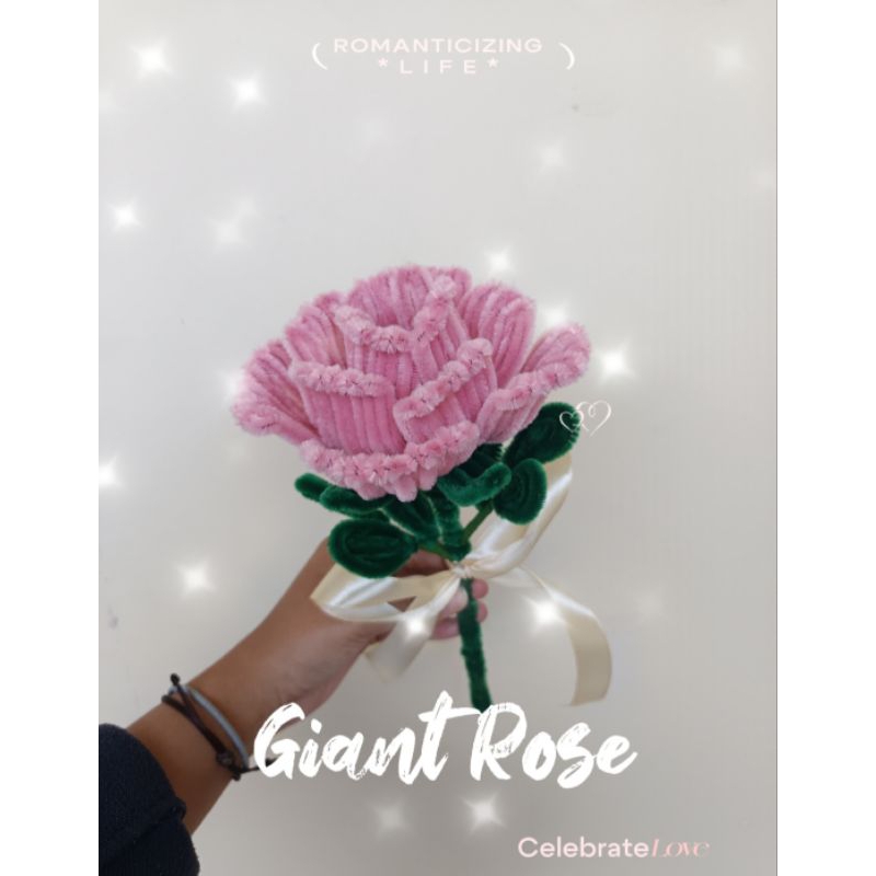 Jual Giant rose / mawar pipe cleaner / pipe cleaner jumbo / bunga jumbo ...