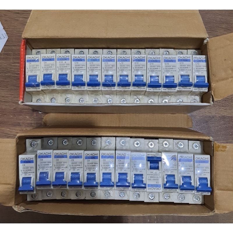 Jual MCB Listrik PLN Okachi 1F 4A 6A 10A | Shopee Indonesia