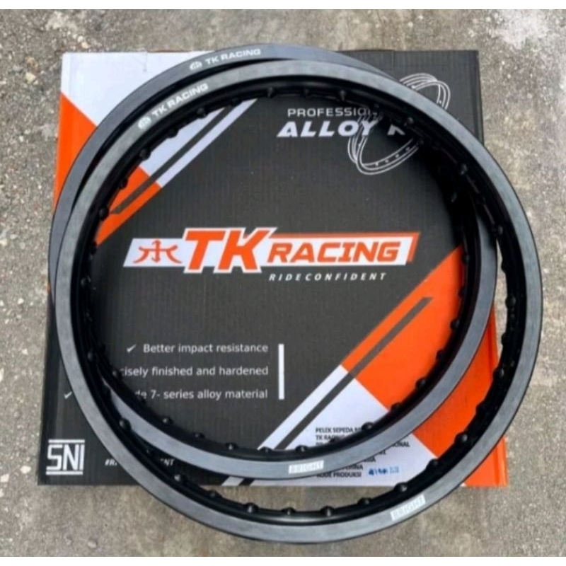 Jual VELG TK RACING BRIGHT 160 & 185 RING 17 SATU SET WARNA HITAM ...