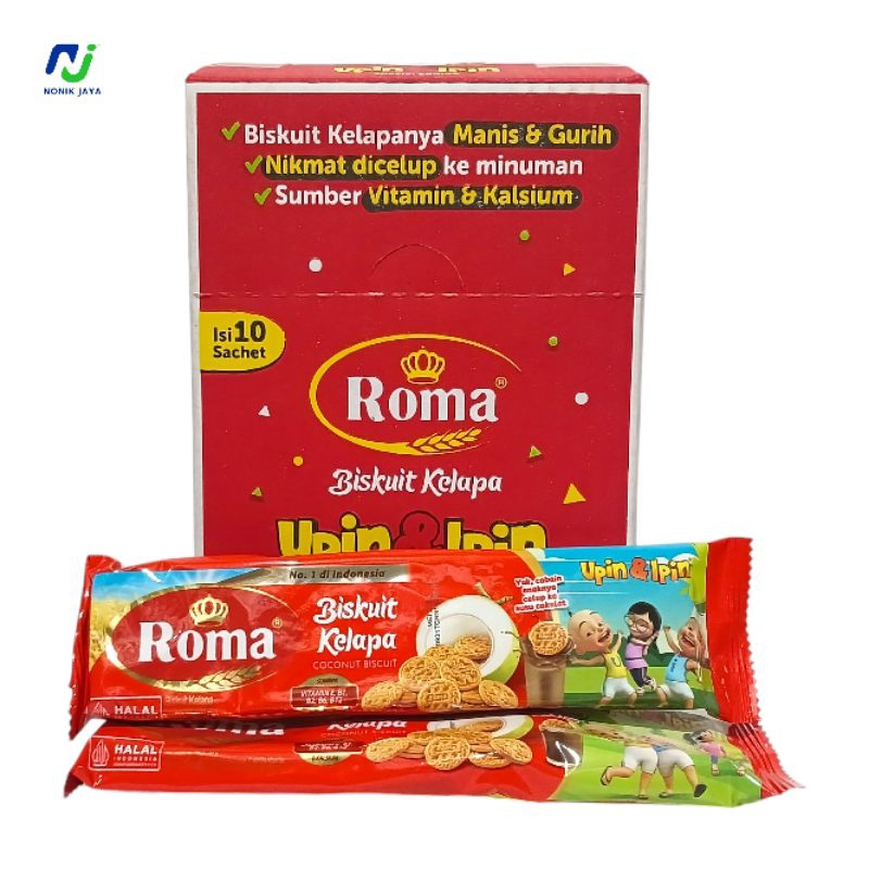 Jual Roma Biskuit Kelapa Upin&Ipin Special Edition Box Isi 10 Pcs ...