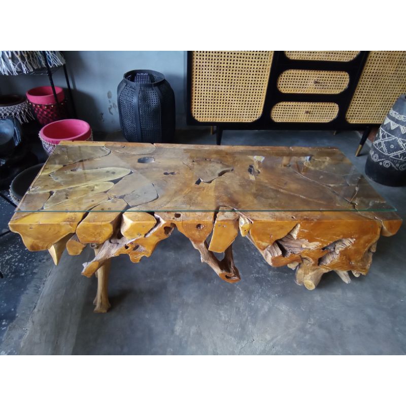 Jual Meja Akar Kayu Jati Premium | Shopee Indonesia