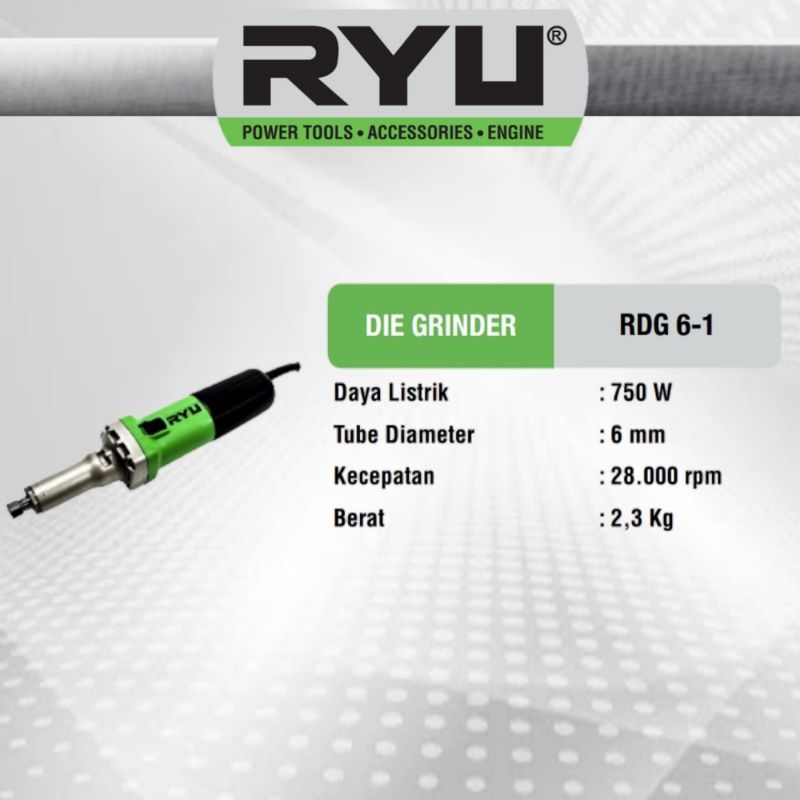 Jual Ryu RDG6-1 DIE Grinder Mesin Gerinda Botol Tuner RDG 6-1 Ryu ...