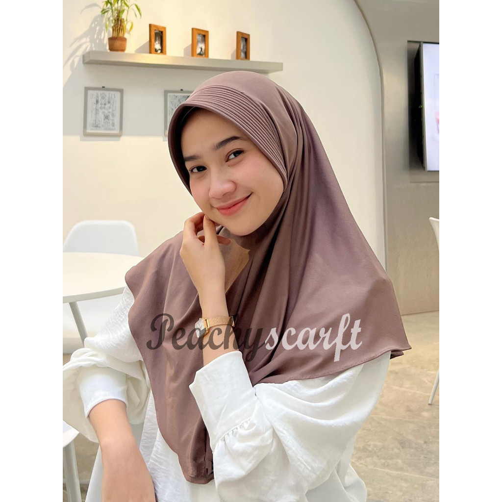 Jual Hijab Instan Bergo Hamidah Jersey Premium Size Medium | Jilbab Instan Pad Menutup Dada ...
