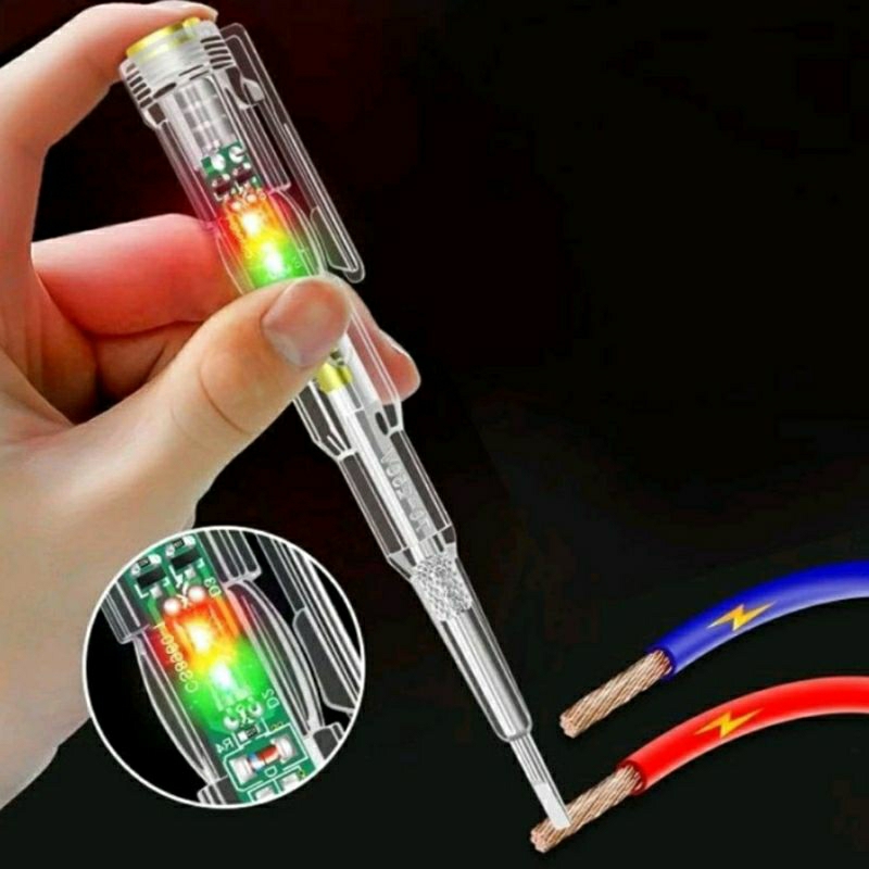 Jual Tespen dual led sensor detector / obeng minus tespen dual led ...