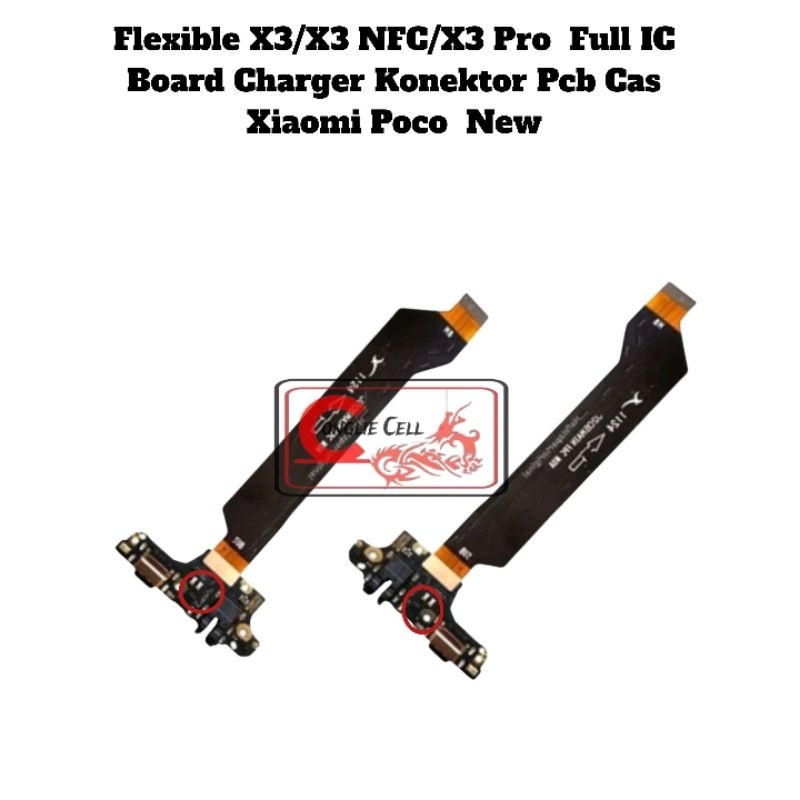 Jual Flexibel Flexible X3/X3 NFC/X3 Pro Full IC Board Charger Konektor Pcb Cas Xiaomi Poco New ...