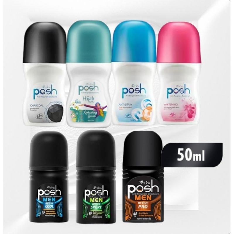 Jual POSH ROLL-ON 50ml all varian (deodorant pria & wanita) | Shopee ...
