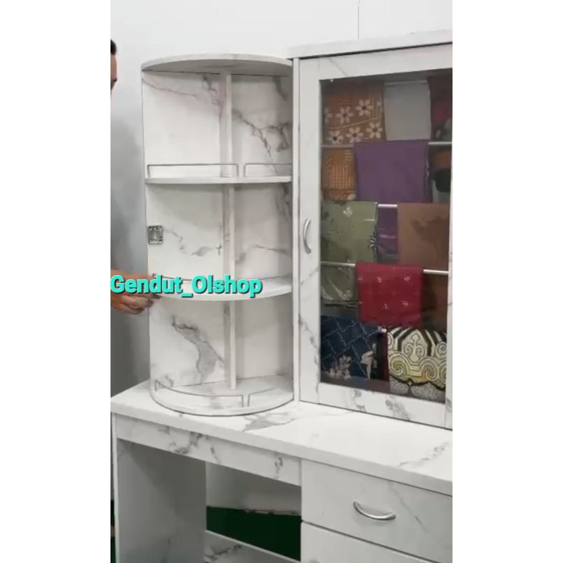 Jual (Khusus Wilayah Kota Palembang) Meja Rias Hijab Putih Marble MRH ...