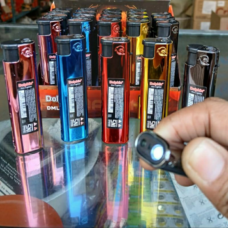 Jual Korek Bara DOLPHIN GRADASI BODY BESI PLUS LAMPU SENTER / korek ...