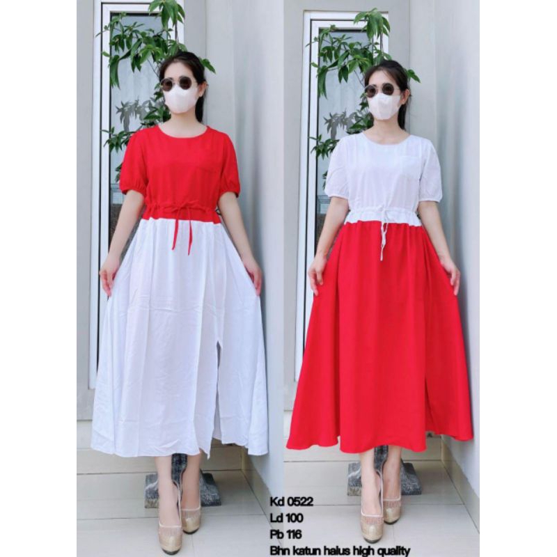 Jual Dress Merah Putih Edisi kemerdekaan | Shopee Indonesia