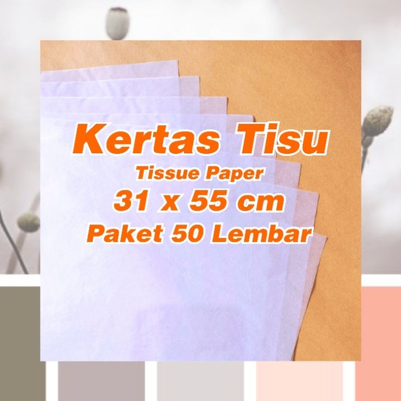 Jual Kertas Tisu Packing Kemasan 31x55 cm Bungkus Baju Sepatu Bunga ...
