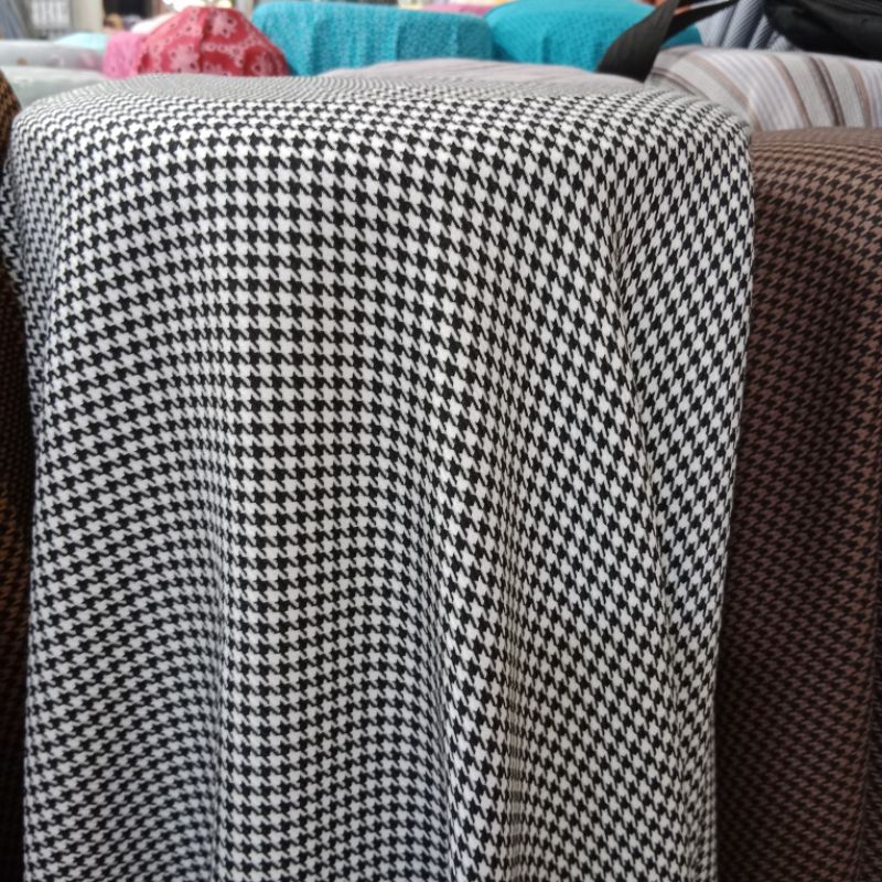 Jual bahan kain tweed unstud motif harga,per(1/2 meter) | Shopee Indonesia